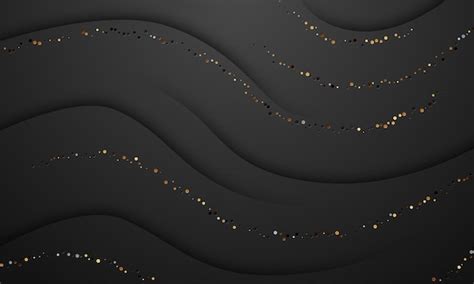 추상 기술 검정과 고급 황금 템플릿 프리미엄 벡터