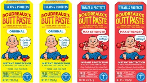 Boudreauxs Butt Paste Butt Paste Diaper Rash Ointment Variety Pack Original