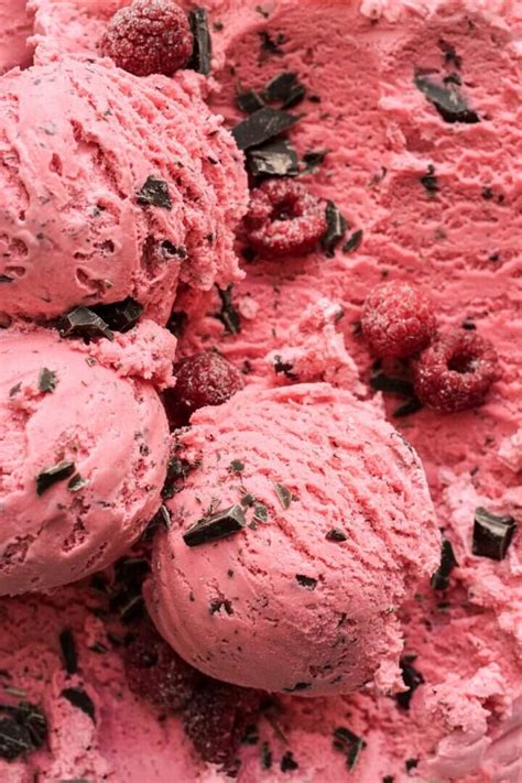 Raspberry Chocolate Chunk Ice Cream Curly Girl Kitchen