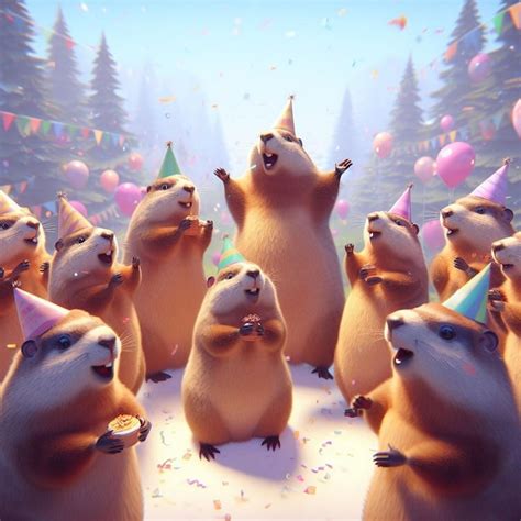 Premium Photo Groundhog Day Background Groundhog Predictions