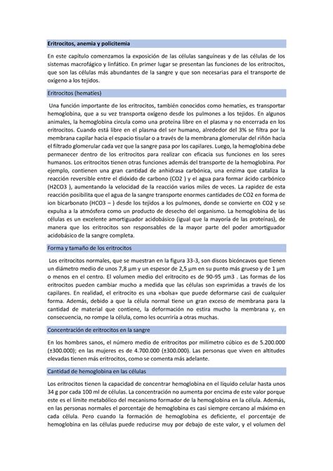 Cap 33 Eritrocitos Anemia Y Cap 33 Eritrocitos Anemia Y Policitemiacap 33 Eritrocitos Anemia