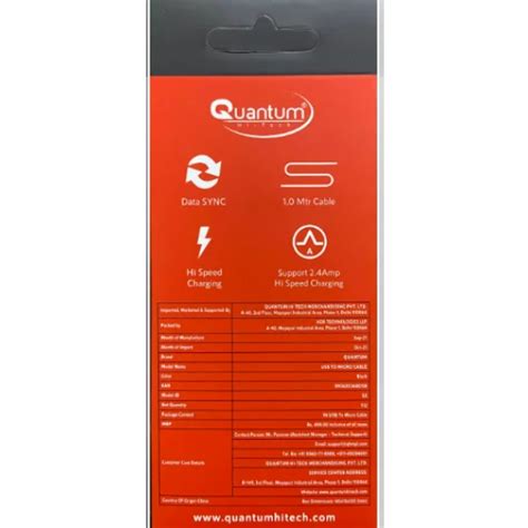 Quantum S2 Usb Cable Micro Usb Data Cable