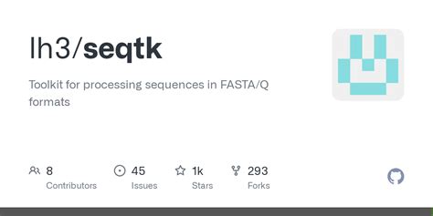 GitHub Lh Seqtk Toolkit For Processing Sequences In FASTA Q Formats
