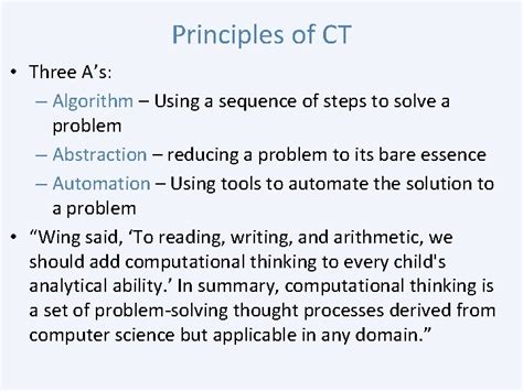 What Is Computational Thinking Computational Thinking Characteristics From