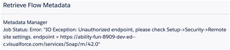 Retrieve And Deploy Metadata With Flow Using Transfer Metadata As A
