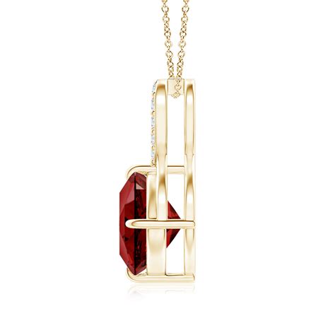 Lab Grown Claw Set Ruby Infinity Pendant With Lab Diamonds