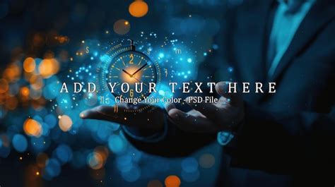 Businessman Hand Holding Virtual 247 With Clock On Hand Premium Ai