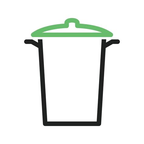 Garbage Bin Line Green And Black Icon 9697090 Vector Art At Vecteezy