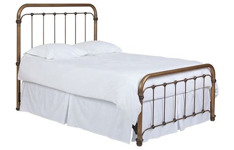 Alyssa Bed Brass One Kings Lane Black Panel Beds Panel Bed Steel Bed