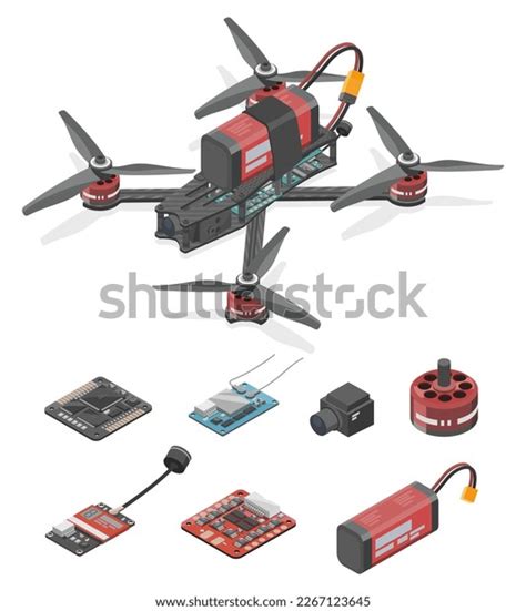 Fpv Drone Racing Freestyle Rc Drone Stock Vector Royalty Free