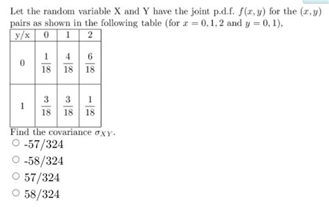 Solved Let The Random Variable X And Y Have The Joint P D F Chegg