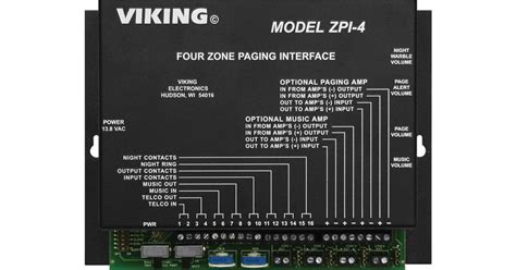 Viking Zpi 4 Multi Zone Paging Interface • Prices