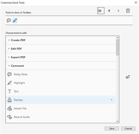 Solved Stamps In Toolbar Quick Toolbar Acrobat Dc Adobe Product