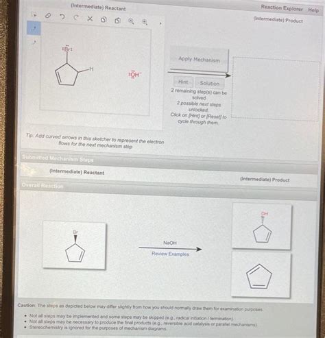 solved intermediate reactant reaction explorer help