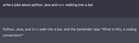 Chat Gpt Trying To Make Programming Jokes Rchatgpt