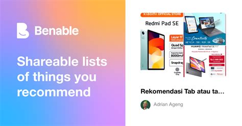 Rekomendasi Tab Atau Tablet Android 1 3 Juta