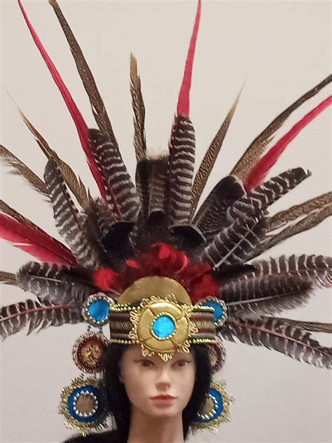 Aztec Headdress Goddess Of Beauty Sex Nature And Love Etsy