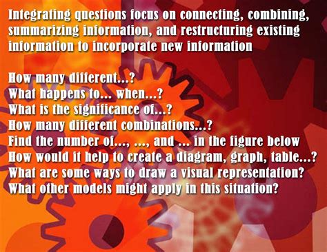 Reading Sage Blooms Taxonomy Math Question Stems