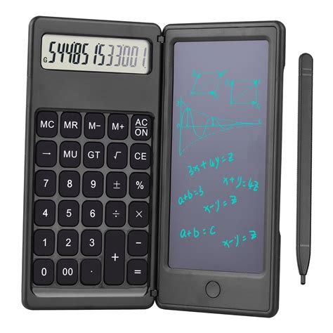 Foldable Calculator 6 Inch LCD Writing Tablet Digital Drawing Pad 12 Digits Display With