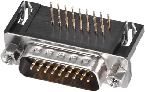 Amazon Com Uxcell D Sub Connector Male Plug Pin Row Right Angle Port Terminal Breakout For