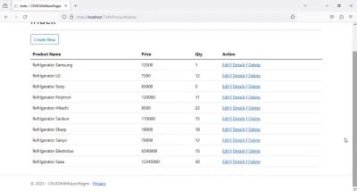 A CRUD Menu ASP NET Core C Razor Pages NET Using DB SQL Server Upwork