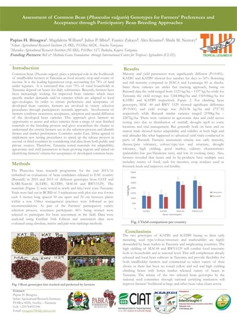 Assessment Of Common Bean Genotypes For Farmers Preferences Pdf Agriculture Industries