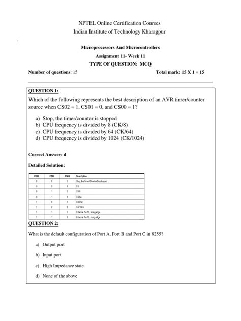 assignment 11 solution pdf digital electronics computer science