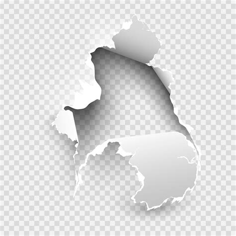 투명 배경에 찢어진 종이로 찢어진 비정형 구멍 프리미엄 벡터