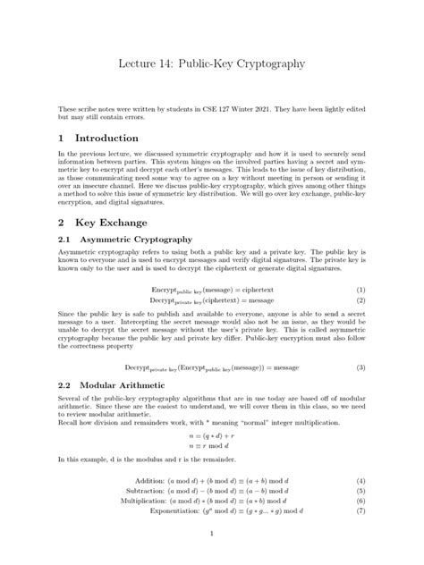 14 pubkeycrypto notes pdf public key cryptography cryptography