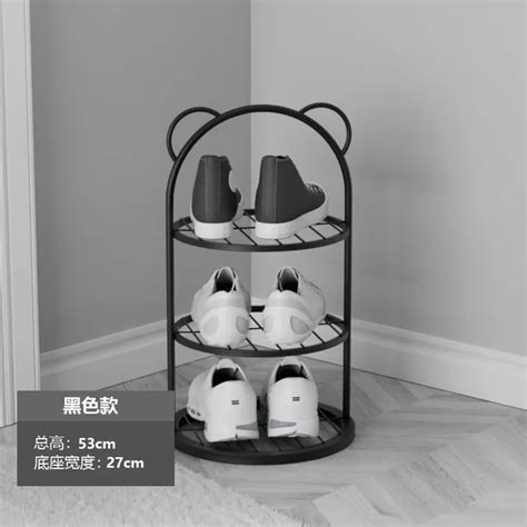 곰돌이 아기 내구성 신발 스탠드 간단한 다층 신발 선반 작은 공간 절약형 좁은 신발 선반 가정용 신발장