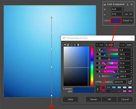 gimp extend background with colour gradient graphic design stack