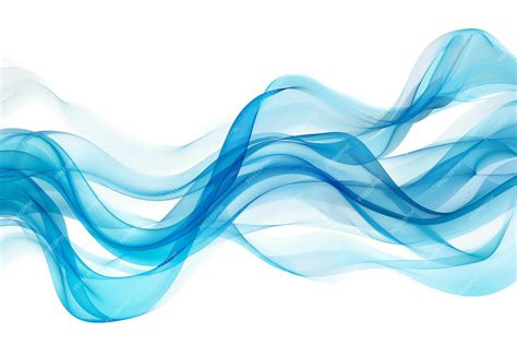 Abstract Blue Waves With Modern Design And Wave Pattern Art Premium Ai Generated Image