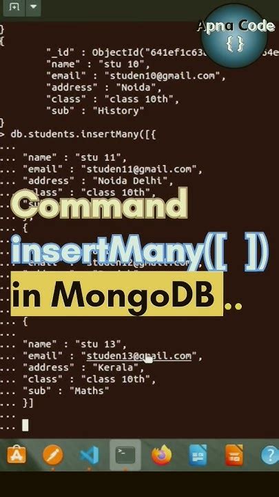 Inserting Multiple Documents In Mongodb Trendingshorts Youtubeshorts