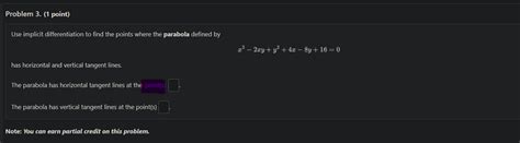 Solved Use Implicit Differentiation To Find The Points Where Chegg