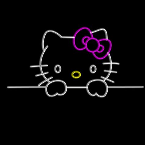 Neon Hello Kitty Background