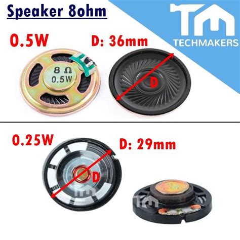 Speaker 8 Ohm 0 5w 36mm 0 25w 29mm Buzzer Loud Piezo For Toy Diy Horn Handmade Electronic