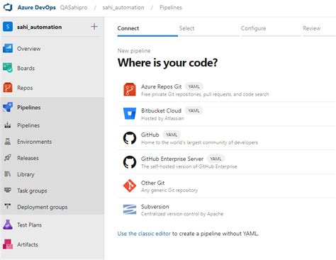 Integrate With Azure DevOps Sahi Pro