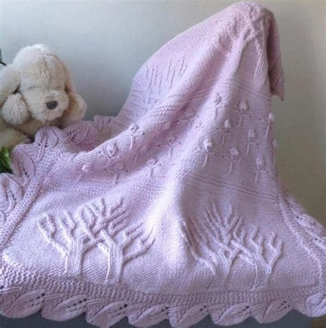 Hand Knitted Tree Of Life Blanket