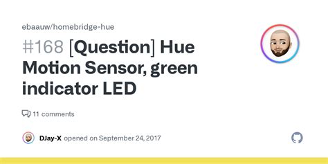Question Hue Motion Sensor Green Indicator LED Issue Ebaauw Homebridge Hue GitHub
