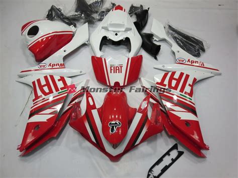 Yamaha R1 2007 2008 Red Fiat Abs Fairings Monster Fairings