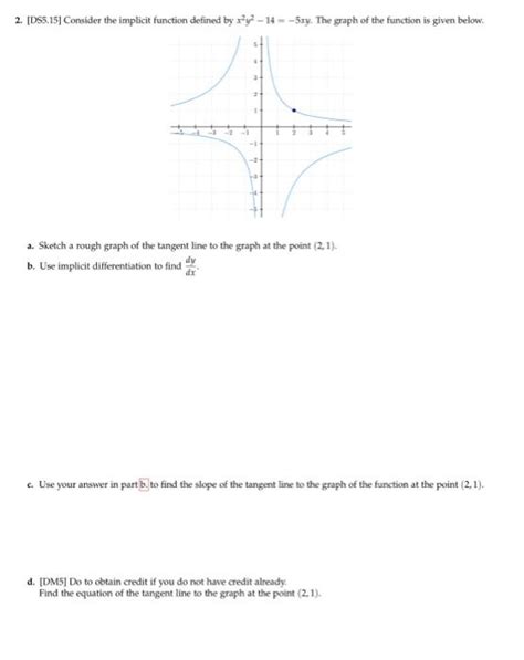 solved 2 [ds5 15] consider the implicit function defined by