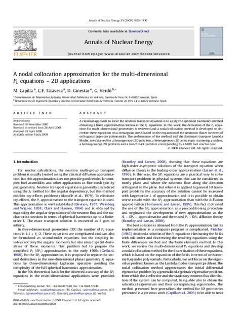 Pdf A Nodal Collocation Approximation For The Multidimensional Pl