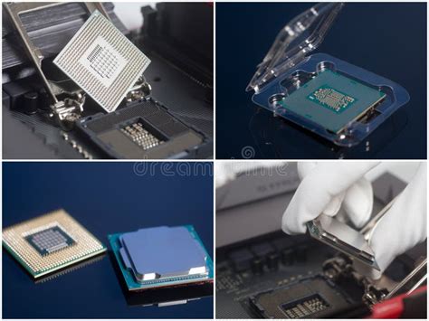 Installing CPU On Motherboard Computer Upgrade Stock Photo Image Of Mother Finger