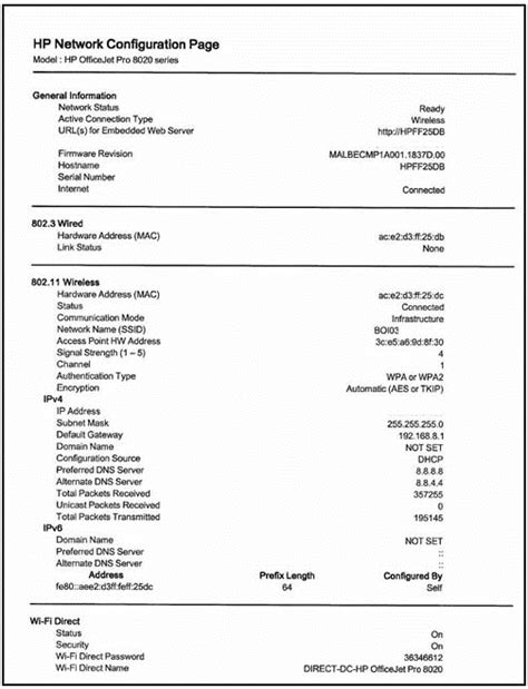 Hp Officejet 8010 8020 8030 Printers Printing Self Test Pages Hp® Support