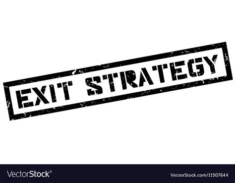 Exit Strategy Rubber Stamp Royalty Free Vector Image