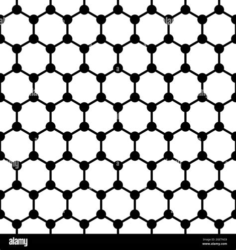Bold Graphene Structure Seamless Tile Schematic Molecular Structure Of Graphene Allotrope Of