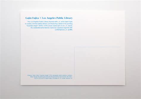 Gajin Fujita X Los Angeles Public Library Postcard La Louver Shop