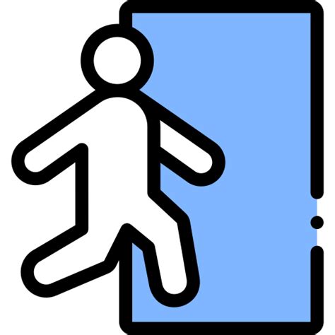 Exit Detailed Rounded Lineal Color Icon