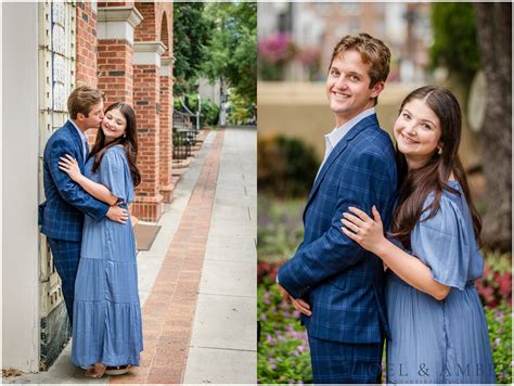 Bella And Briggs Soft Blue Downtown Engagement Session Joel And