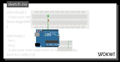 P4 LED BRIGHTNESS FORLOOP Wokwi ESP32 STM32 Arduino Simulator